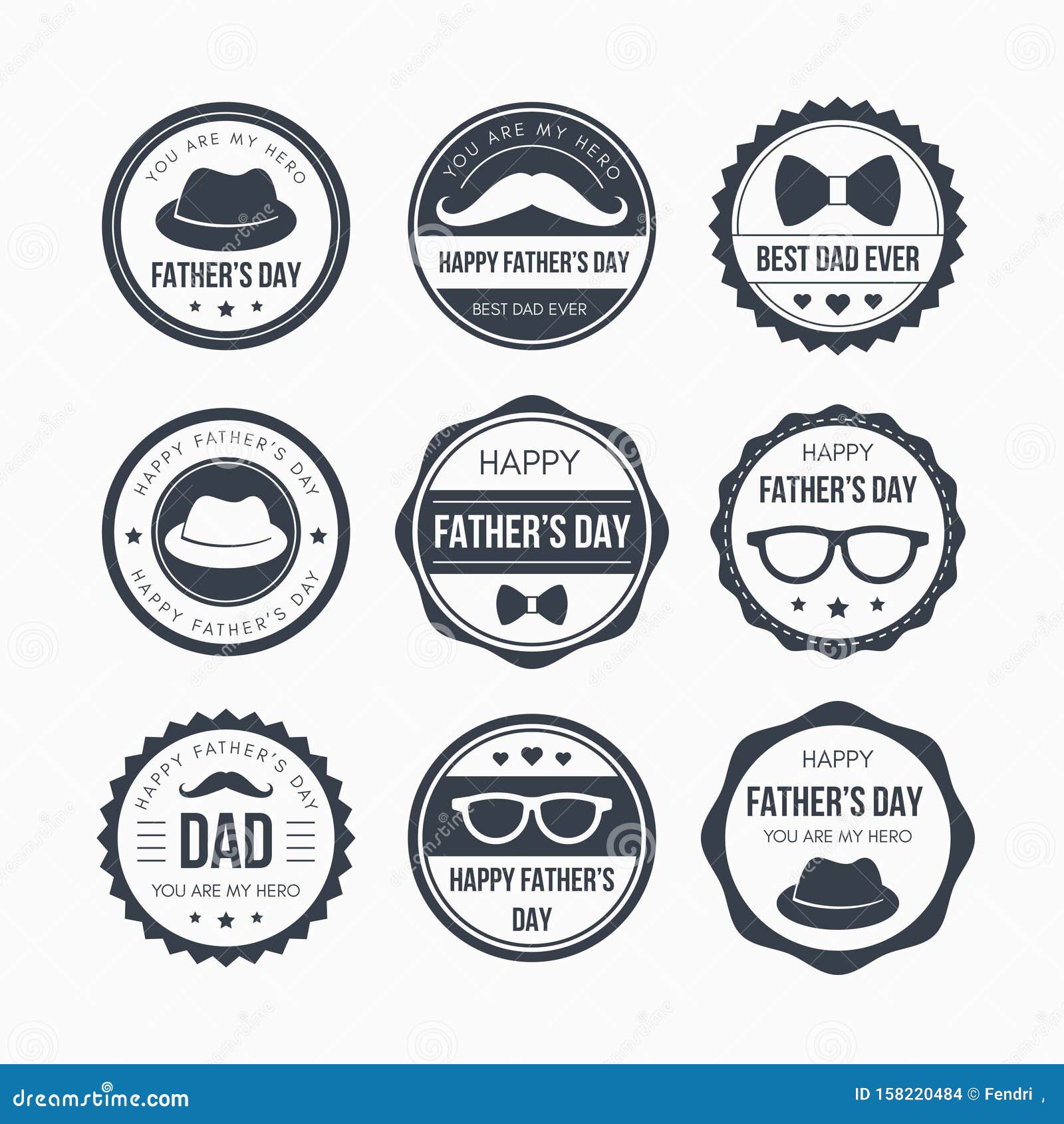 FATHERS DAY BADGE DESIGN stock vector. Illustration of daddy - 158220484