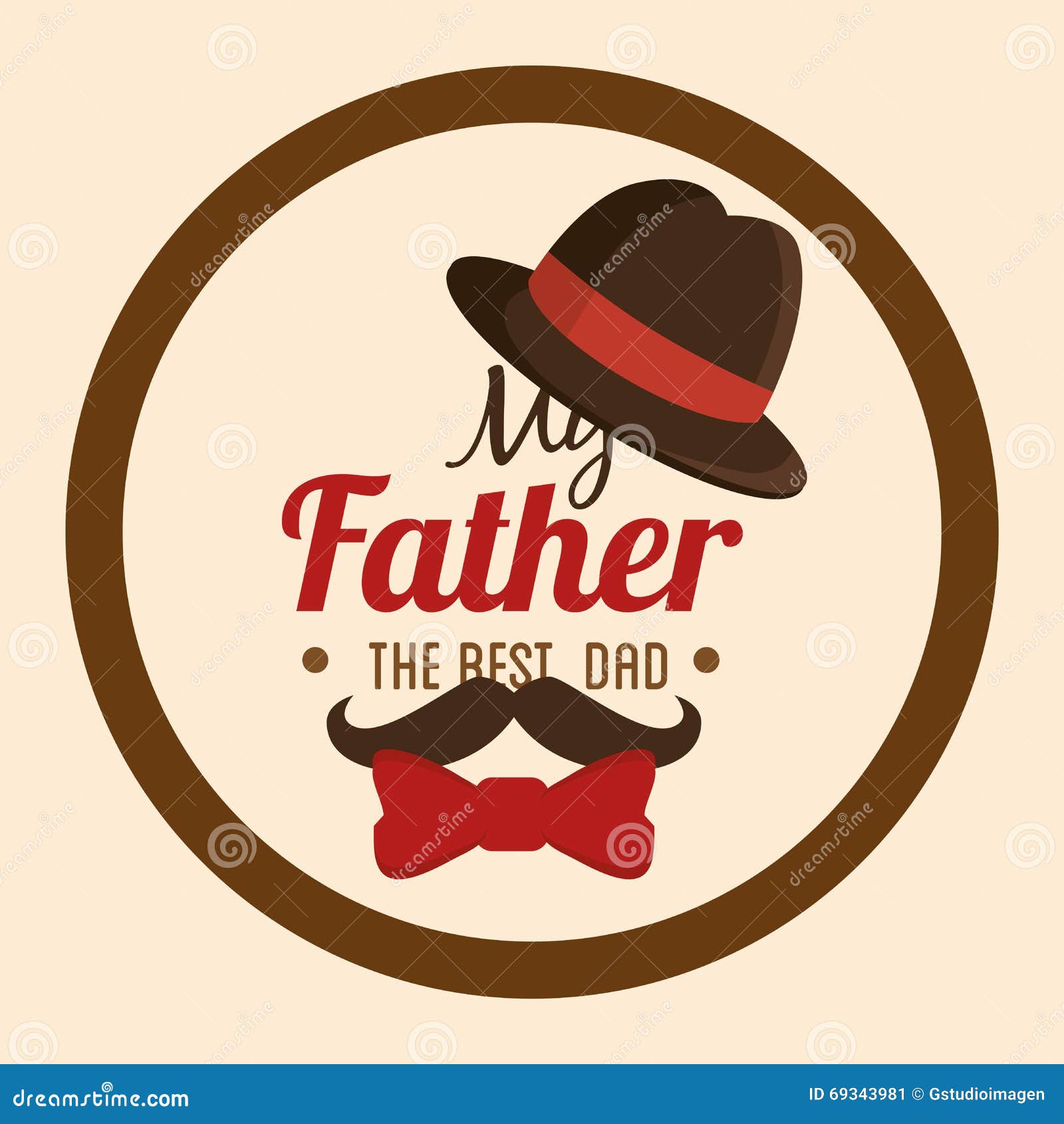 Fathers Day Design Stock Illustration Illustration Of Cute 69343981