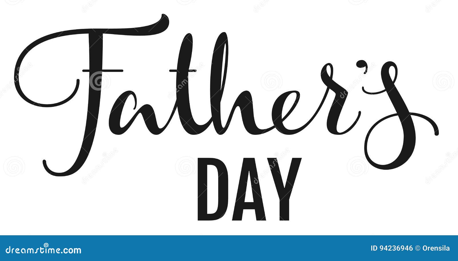 Fathers Day. Lettering Text for Greeting Card Stock Vector ...