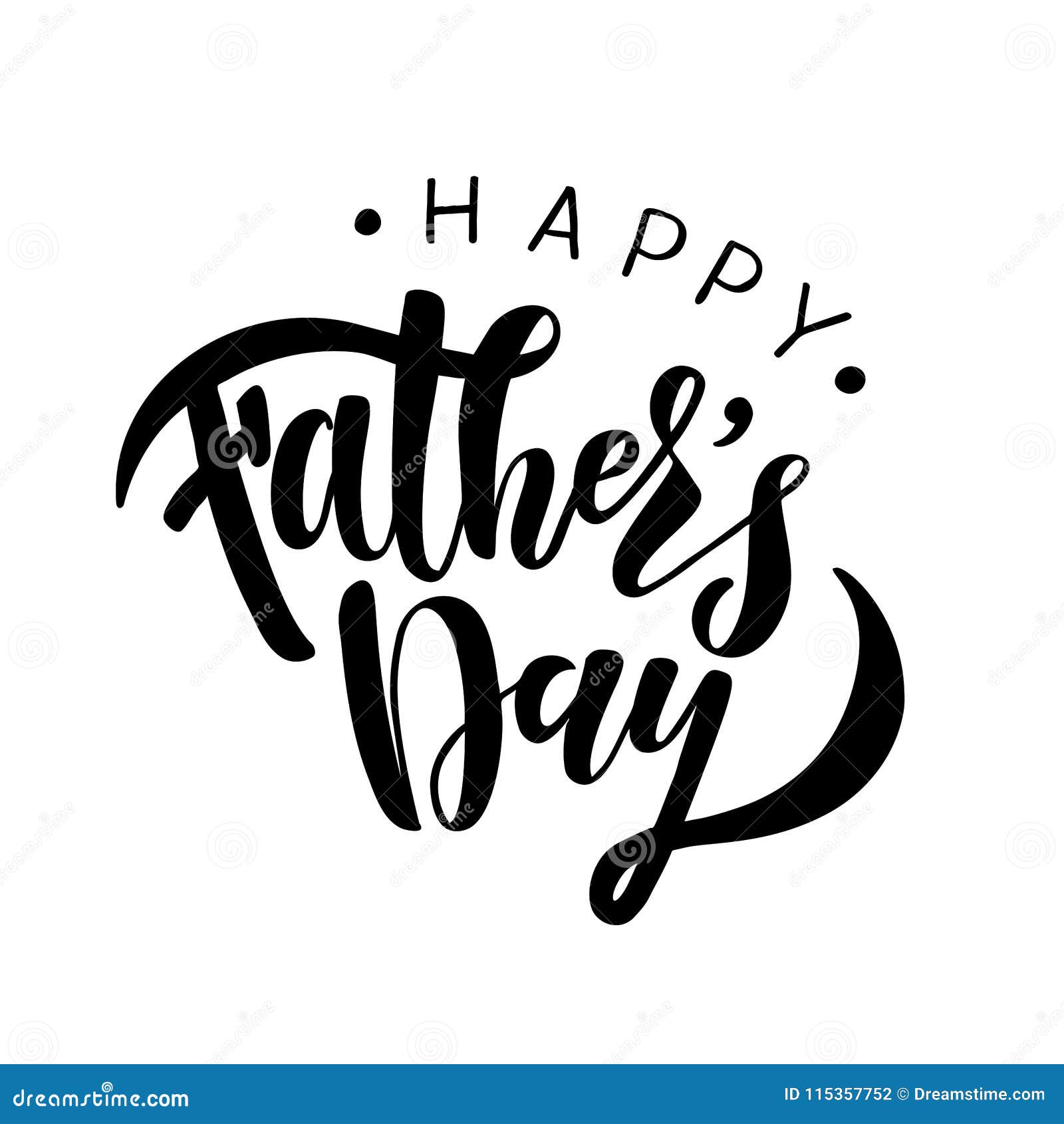 Happy Fathers Day Greeting Card Template Stock Illustration