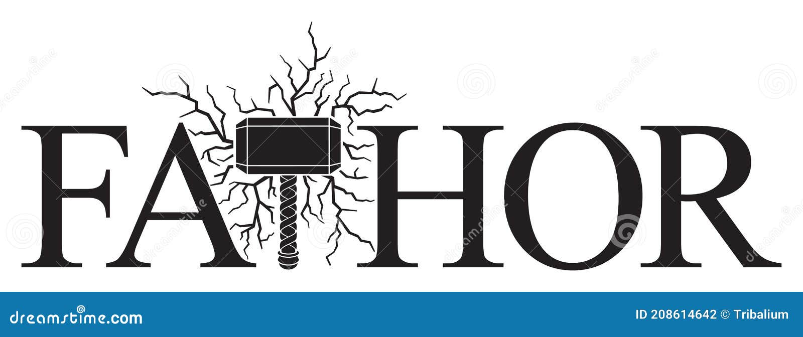 Fathor design vector stock vector. Illustration of norse - 208614642