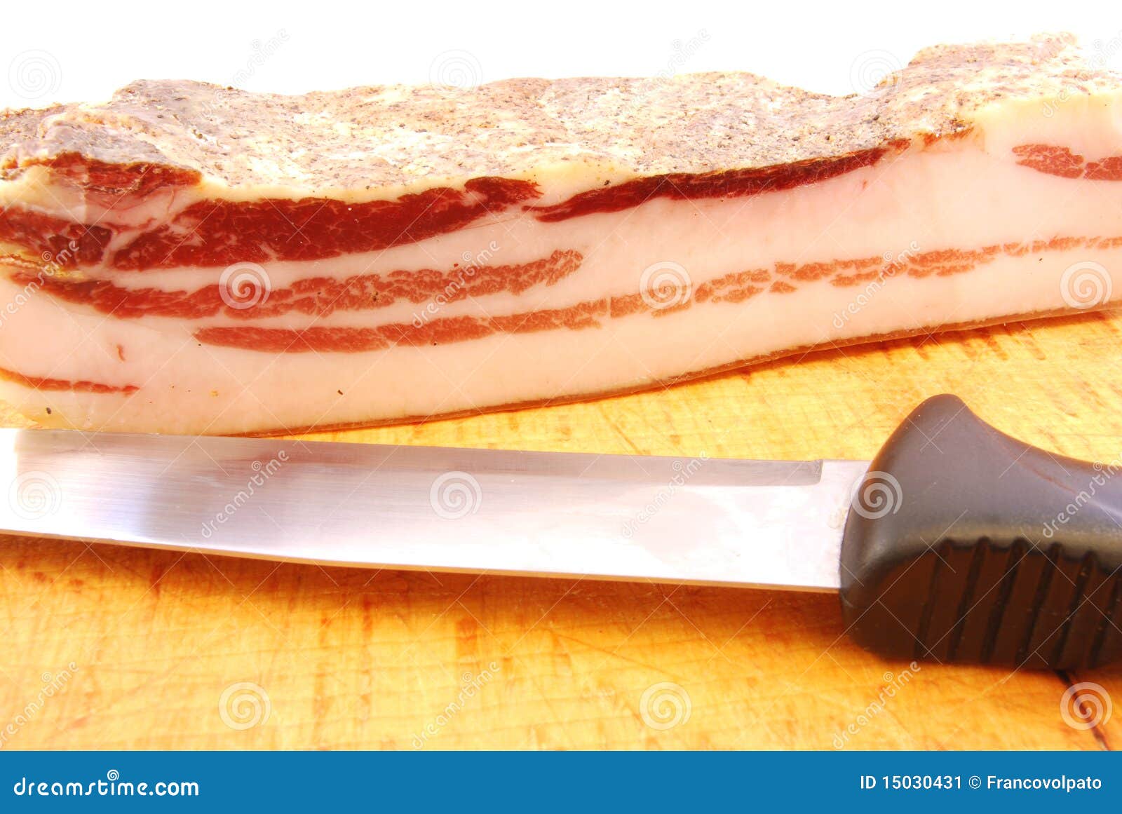 Fatia de bacon imagem de stock. Imagem de receita, delicatessen - 15030431