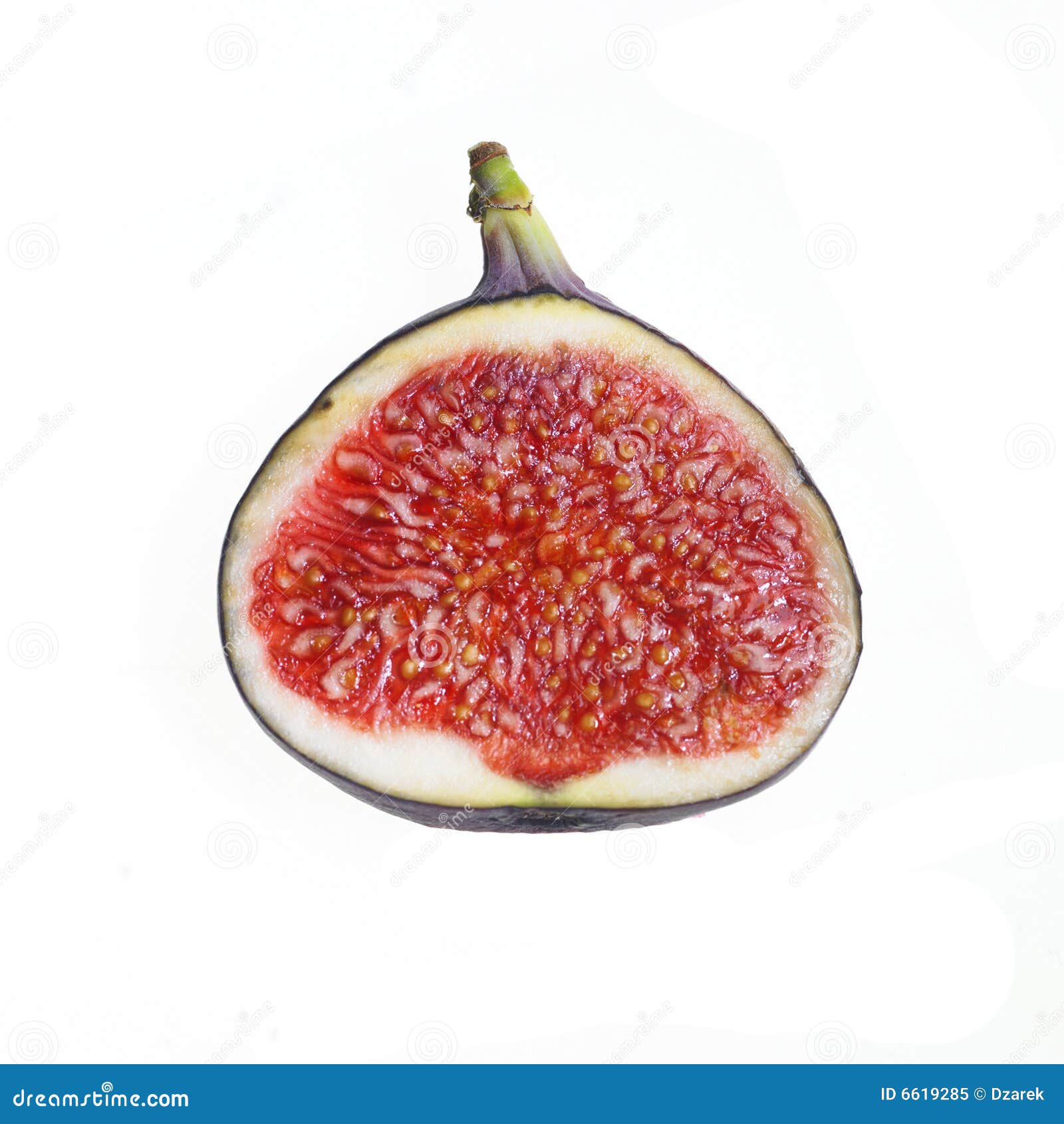 Fatia De Figo Isolada No Branco Imagem de Stock - Imagem de corte ...