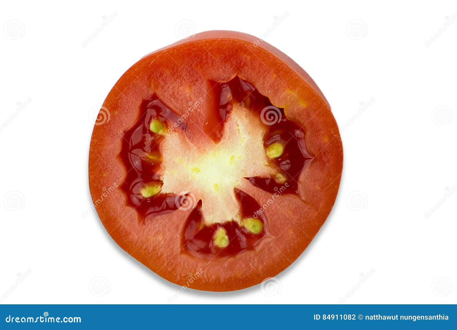 Fatia Do Tomate No Fundo Branco Foto de Stock - Imagem de branco, nave ...