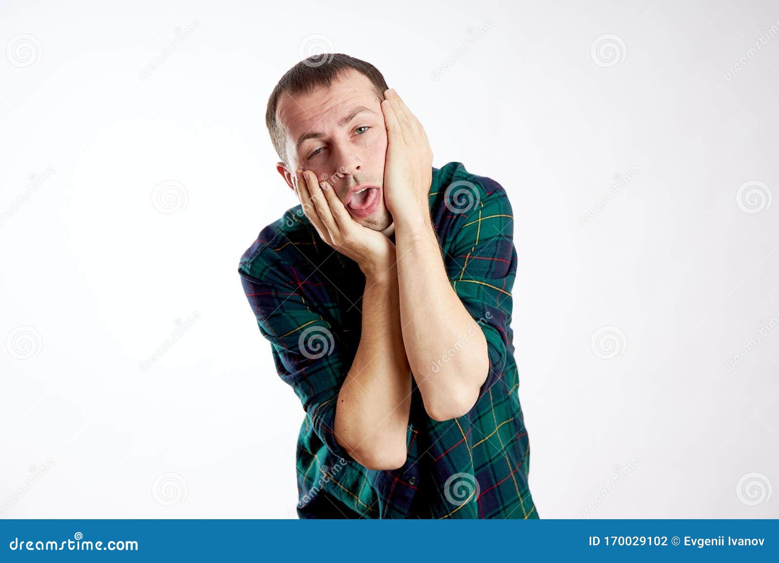 Fatigue Drowsiness and Depression in Men. Overwork Stock Photo - Image ...