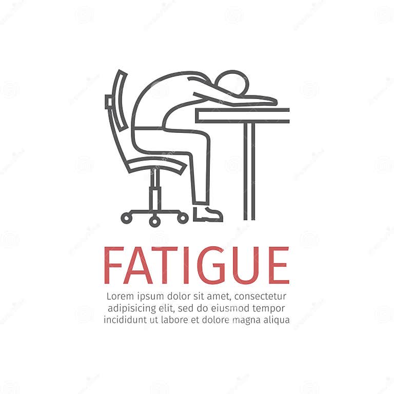 Fatigue stock vector. Illustration of cartoon, concept - 97508703