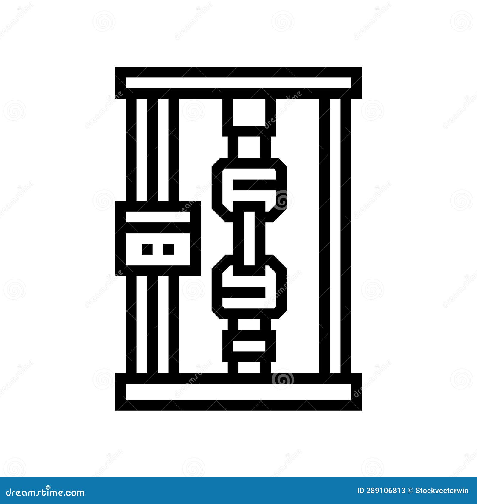 Fatigue Testing Materials Engineering Line Icon Vector Illustration ...
