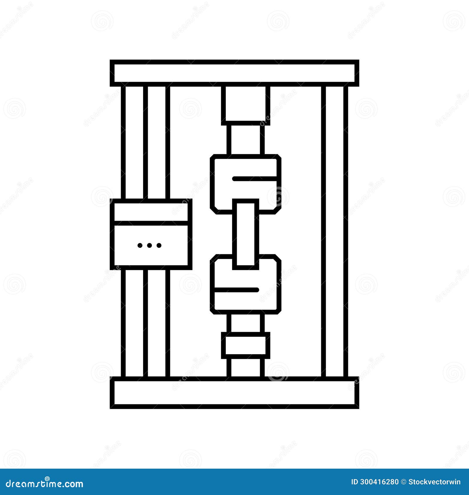 Fatigue Testing Materials Engineering Line Icon Vector Illustration ...