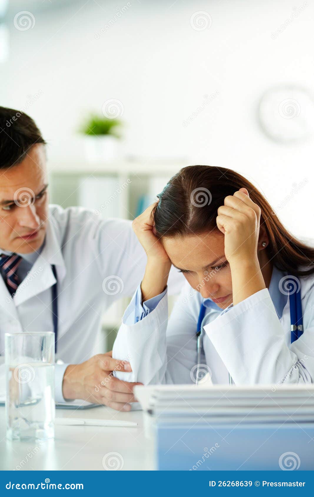 Fatigue woman stock image. Image of male, attractive - 26268639