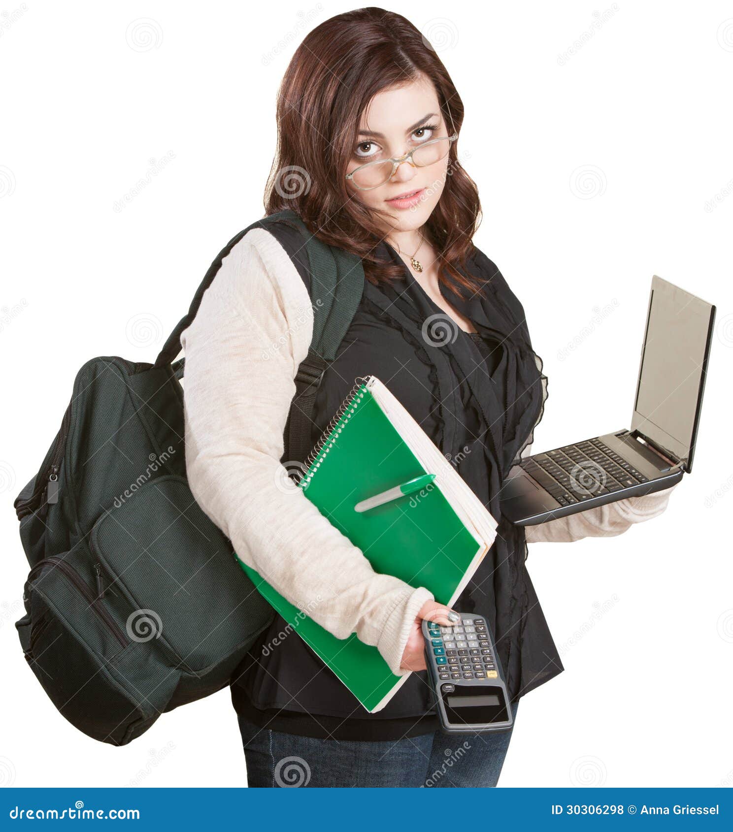 Overworked Student stock photo. Image of knapsack, holding - 30306298