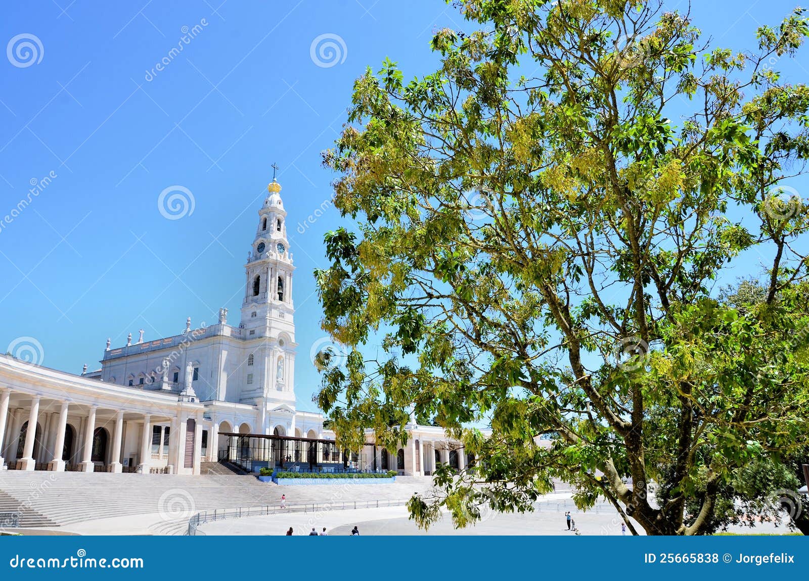 Fatima shrine stock photo. Image of tree, tower, fatima - 25665838