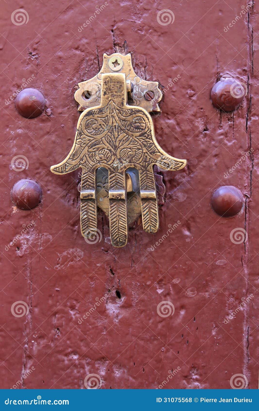 Fatma Hand Knocker in Marrakesh Stock Photo - Image of door, maghreb ...