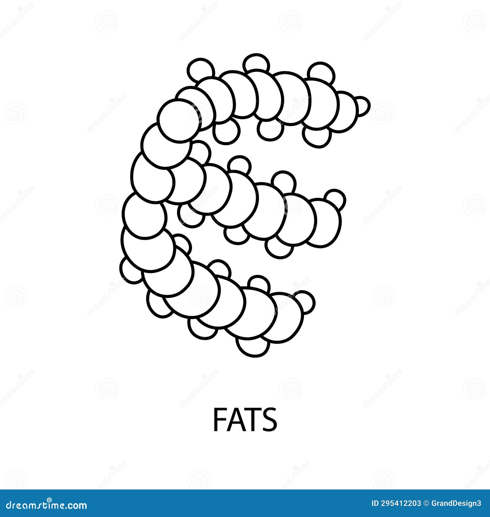 Fats Line Icon In Vector, Macronutrient Illustration. | CartoonDealer ...
