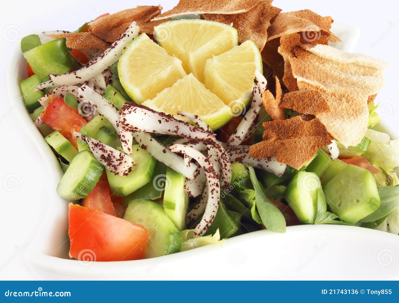 Lebanese Salad Fattoush. Healthy Vegetarian Food. Traditional Lebanon ...