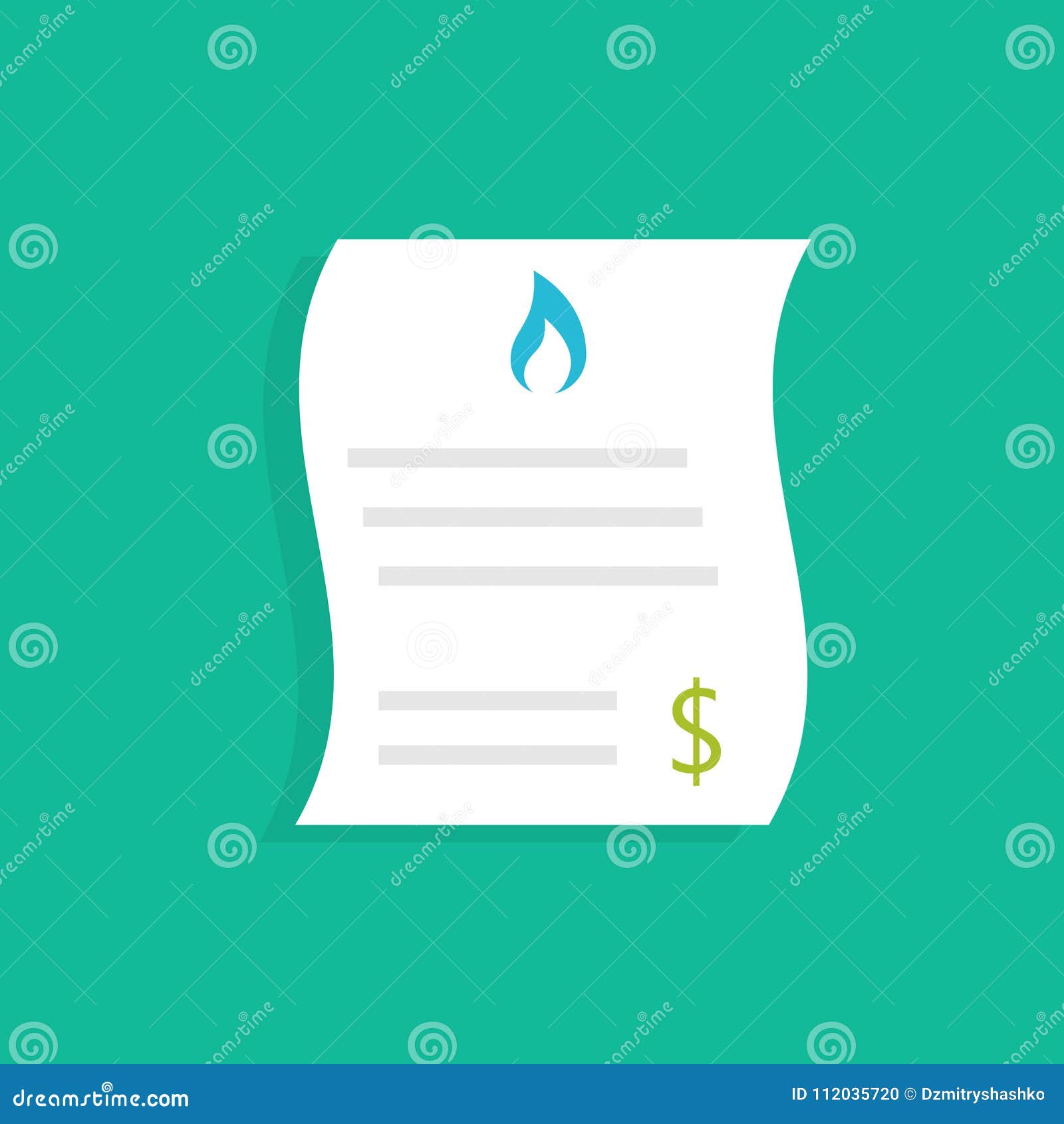 Fatture pratiche del gas illustrazione vettoriale. Illustrazione di ...