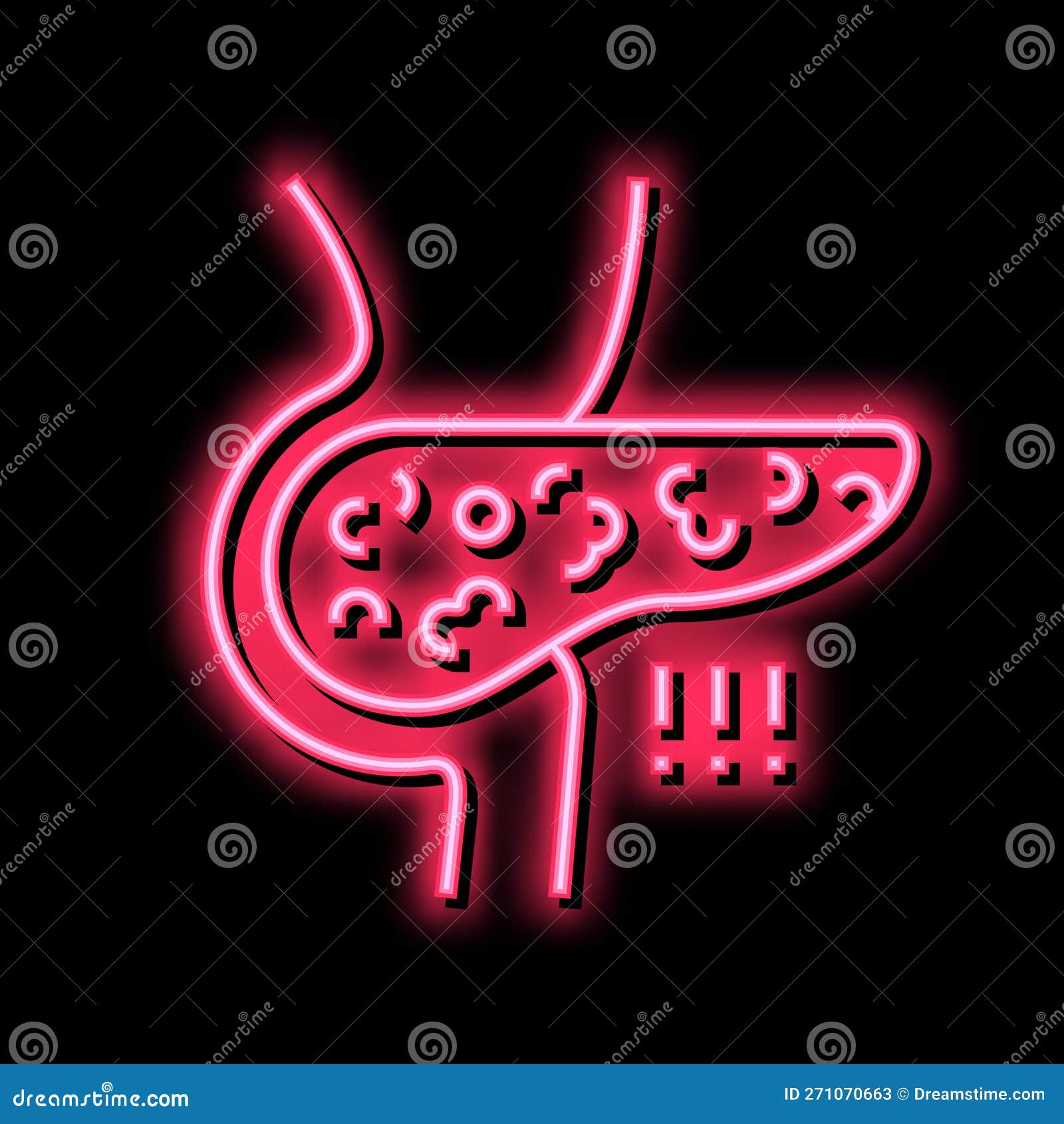 Fatty Liver Neon Glow Icon Illustration Stock Vector - Illustration of ...