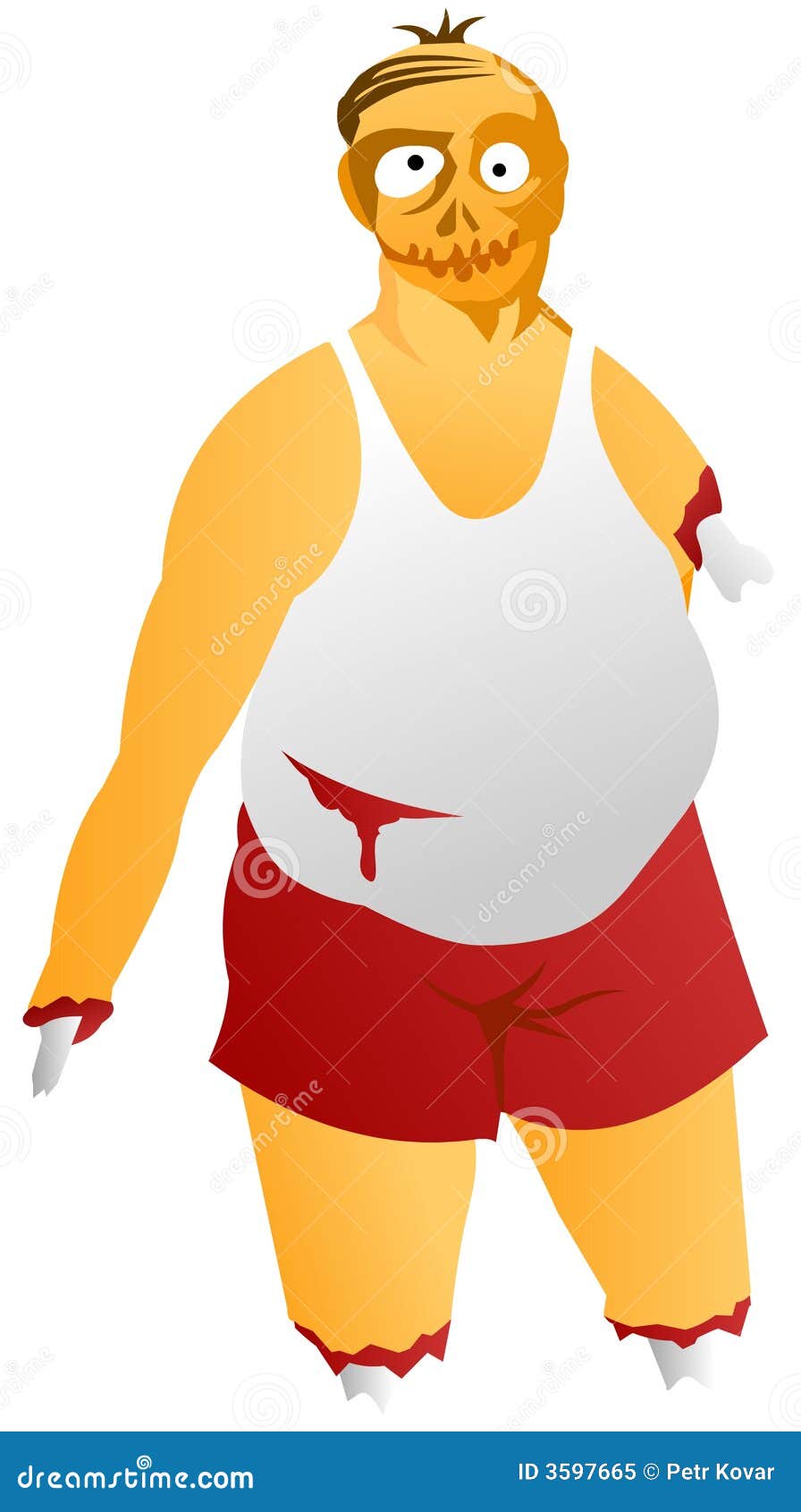 Fatty zombie stock vector. Illustration of fatty, disgust - 3597665