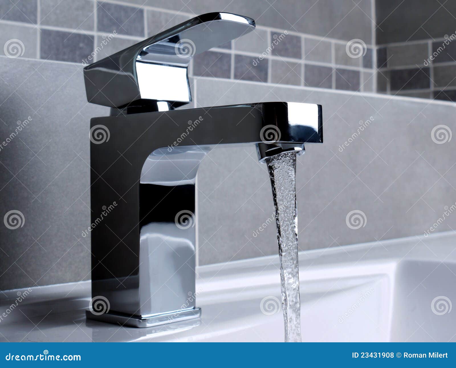 Faucet stock photo. Image of spout, tiles, running, faucet - 23431908