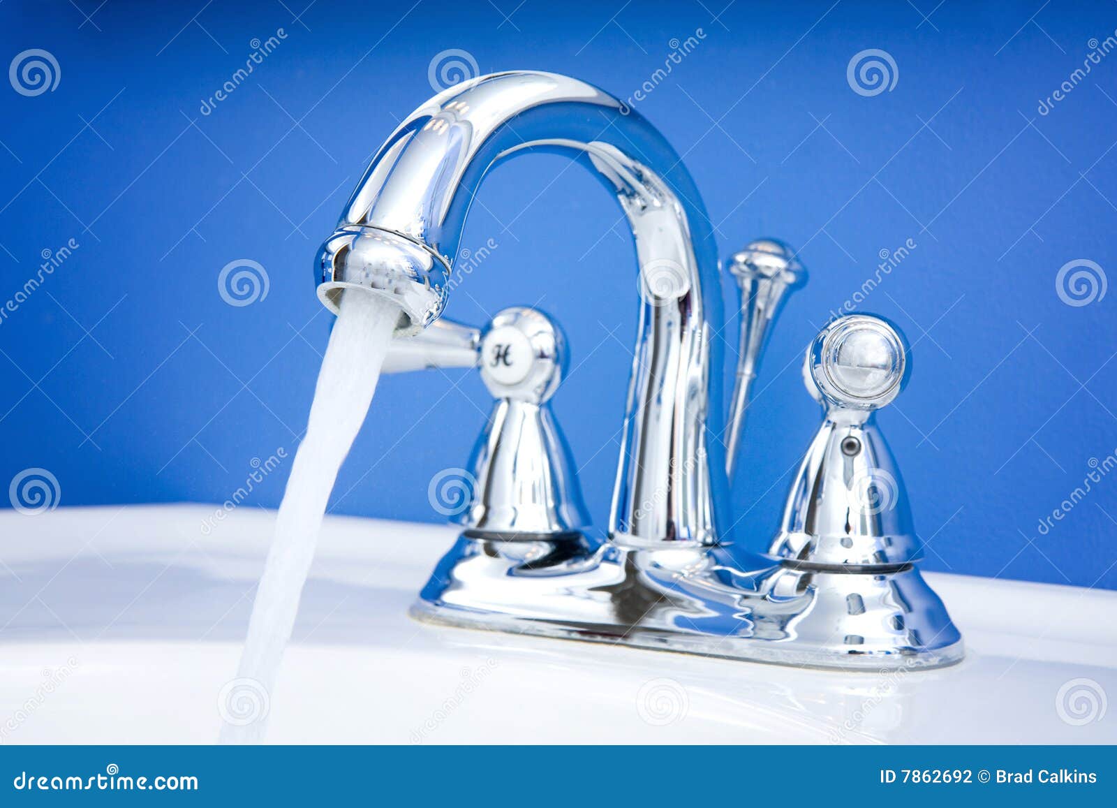 Faucet stock photo. Image of water, blue, colour, sink - 7862692
