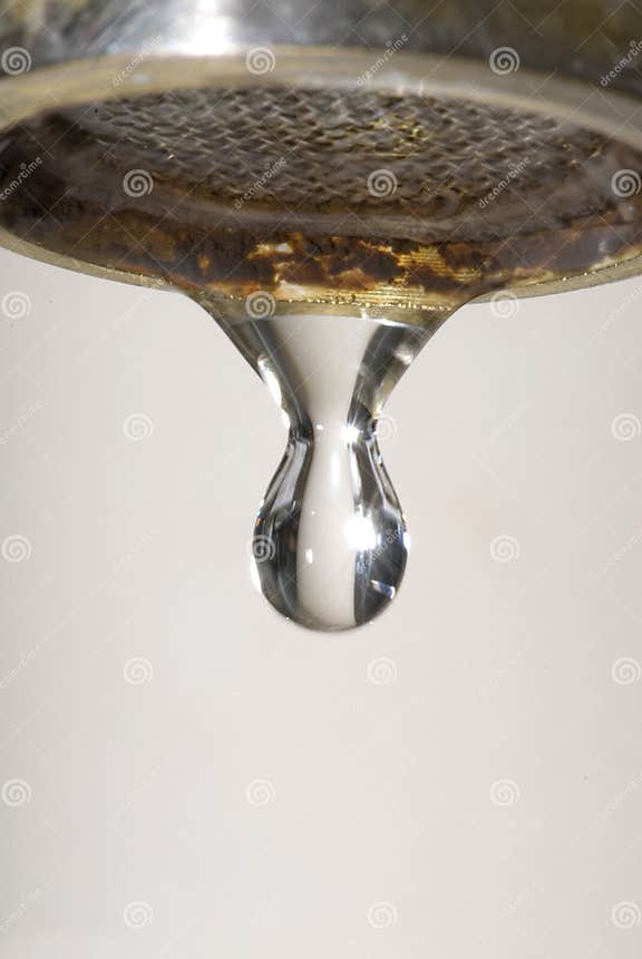 Faucet Drop stock photo. Image of faucet, macro, dirty - 5585756