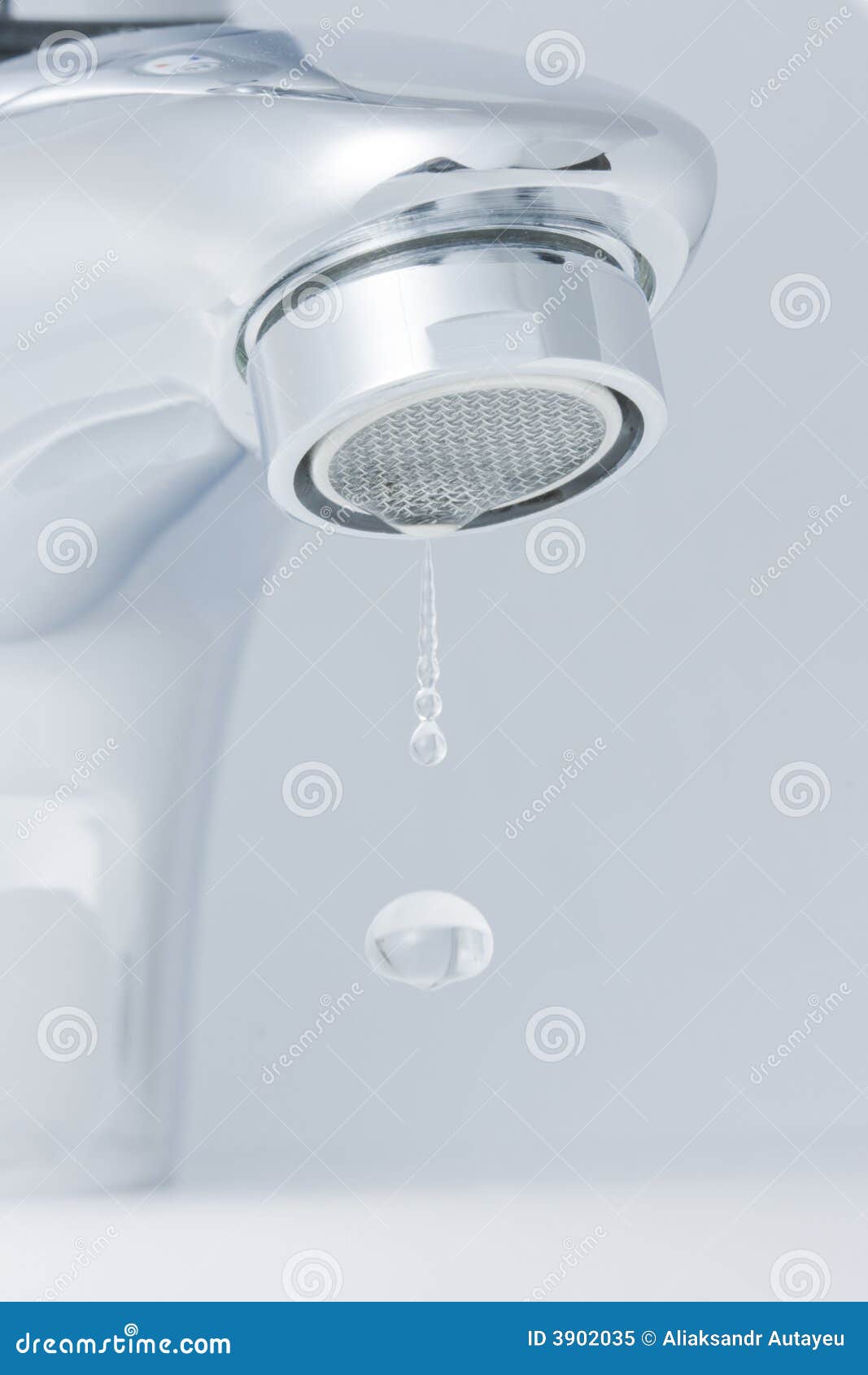 Faucet with a Drop Let of Water Stock Image - Image of copy, kitchen ...