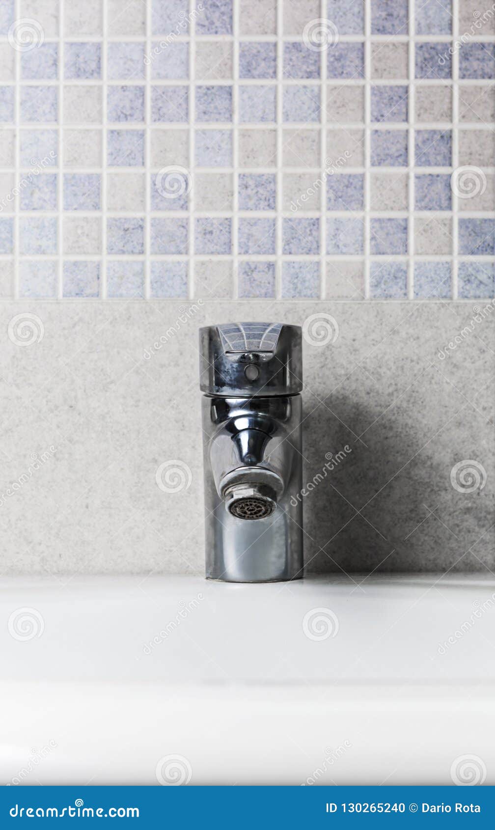 Faucet front view stock photo. Image of clean, furniture - 130265240