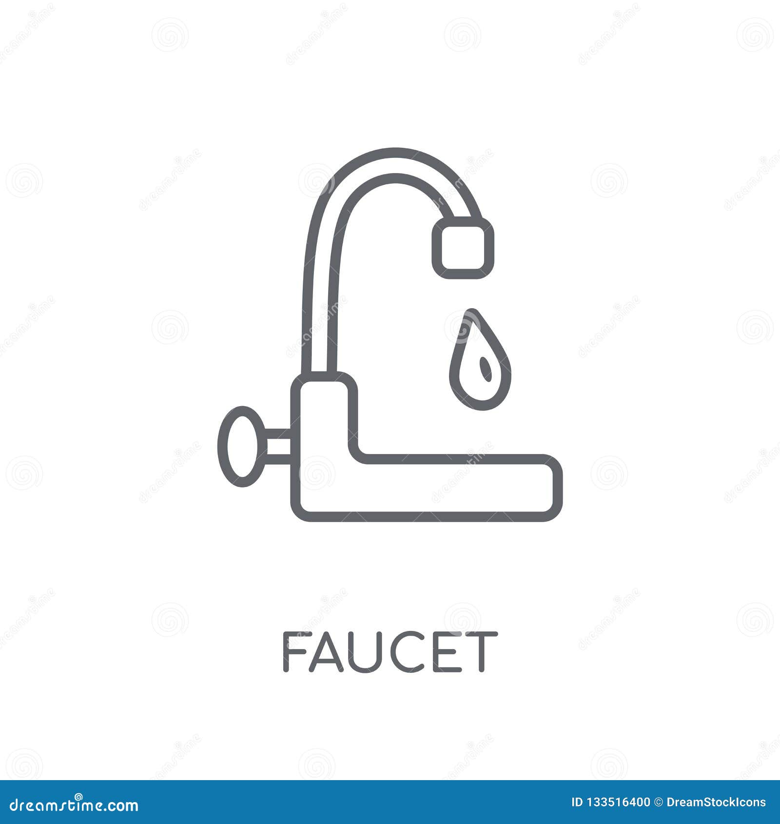 Faucet Linear Icon. Modern Outline Faucet Logo Concept on White Stock ...