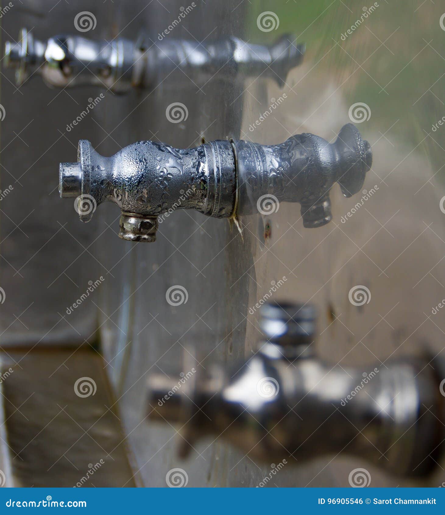 Faucet Press stock photo. Image of flow, outdoor, button - 96905546