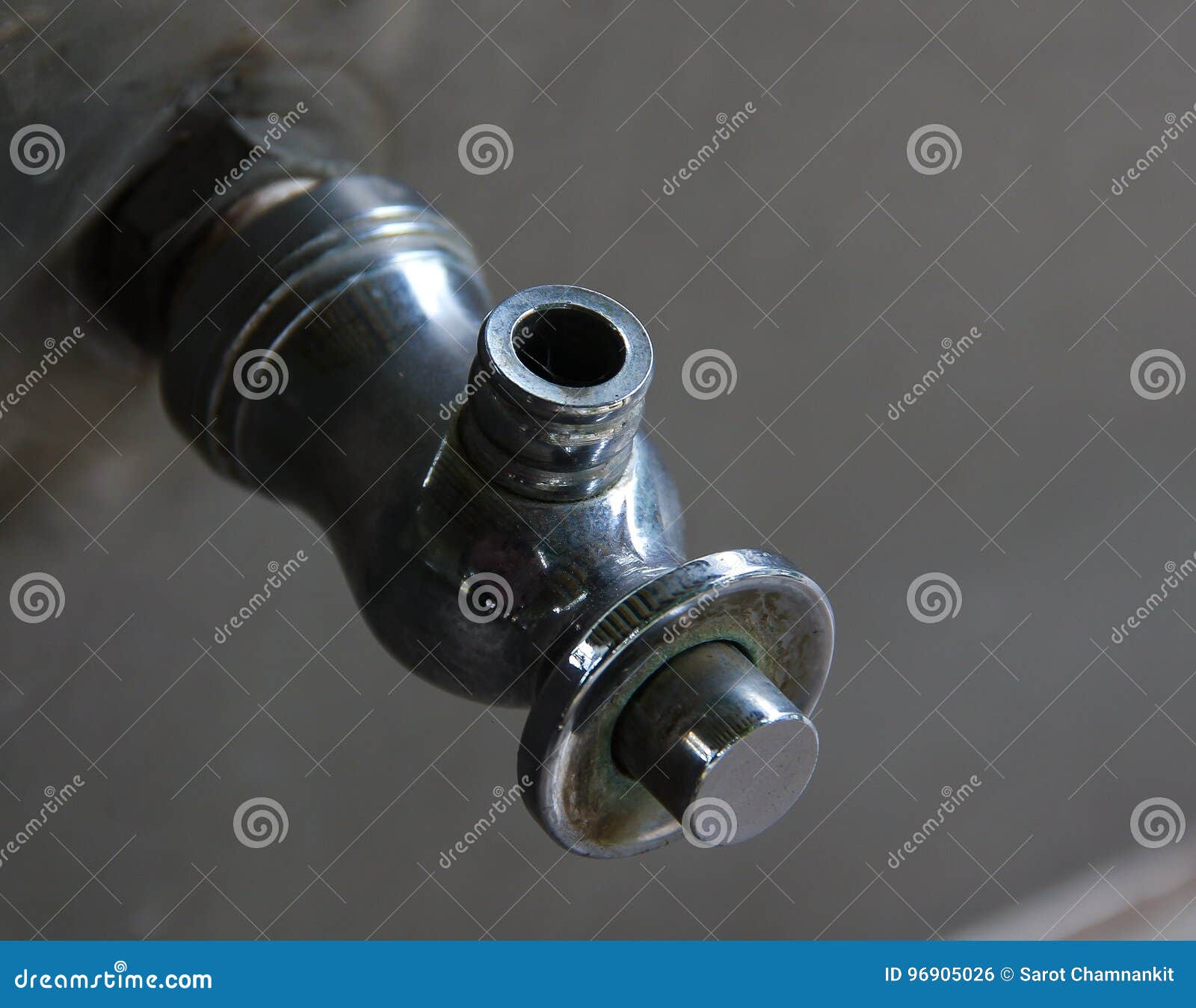 Faucet Press stock photo. Image of valve, white, installed - 96905026