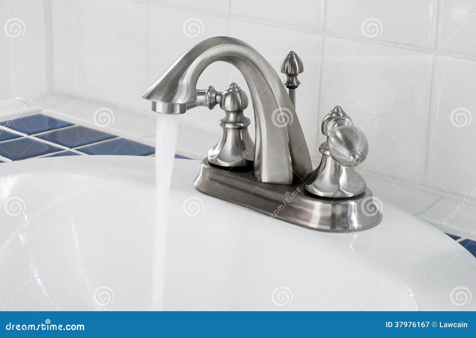 Faucet with Running Water stock image. Image of drops - 37976167