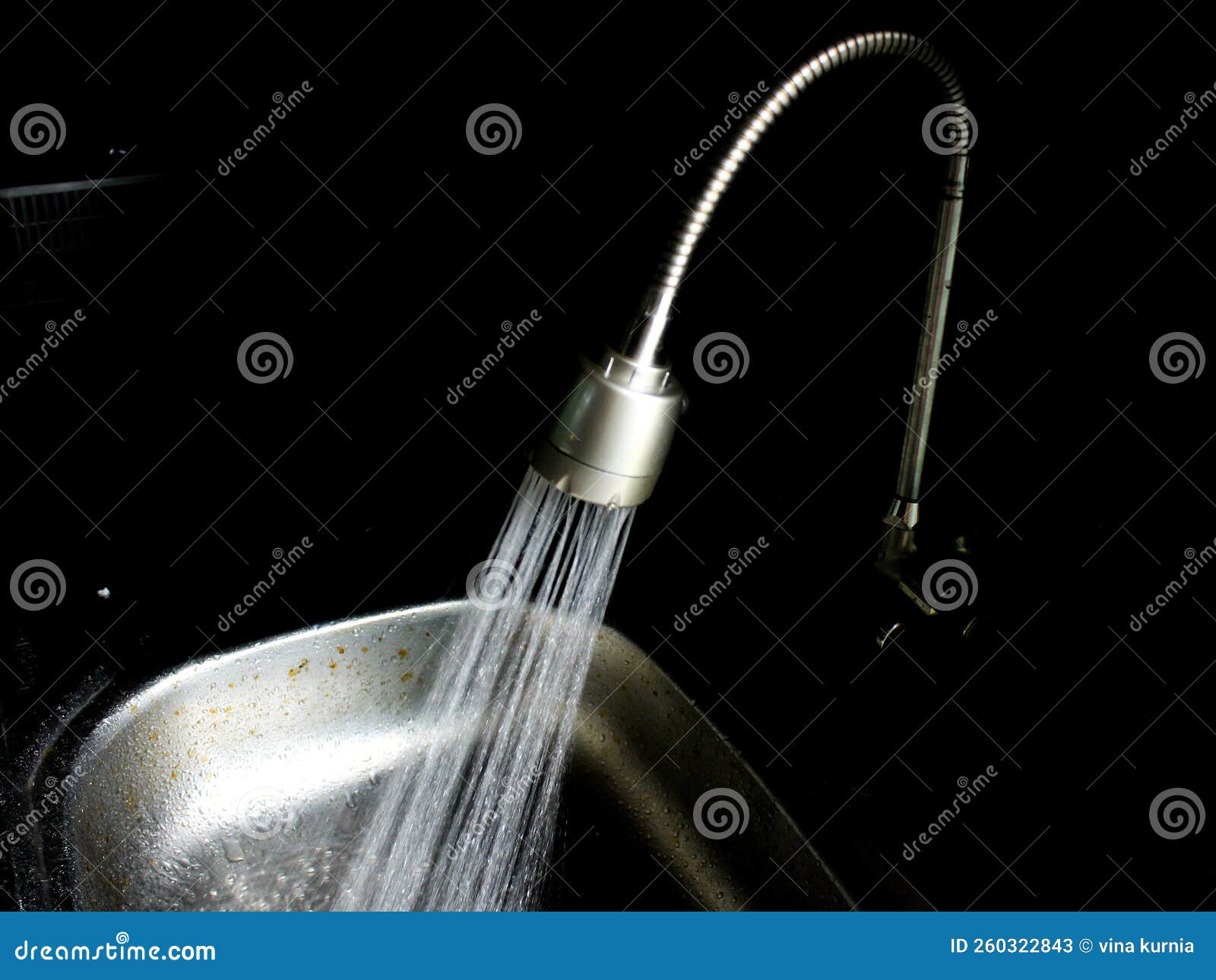 Faucet Faucet Running Water In The Bathroom And In The Kitchen By The