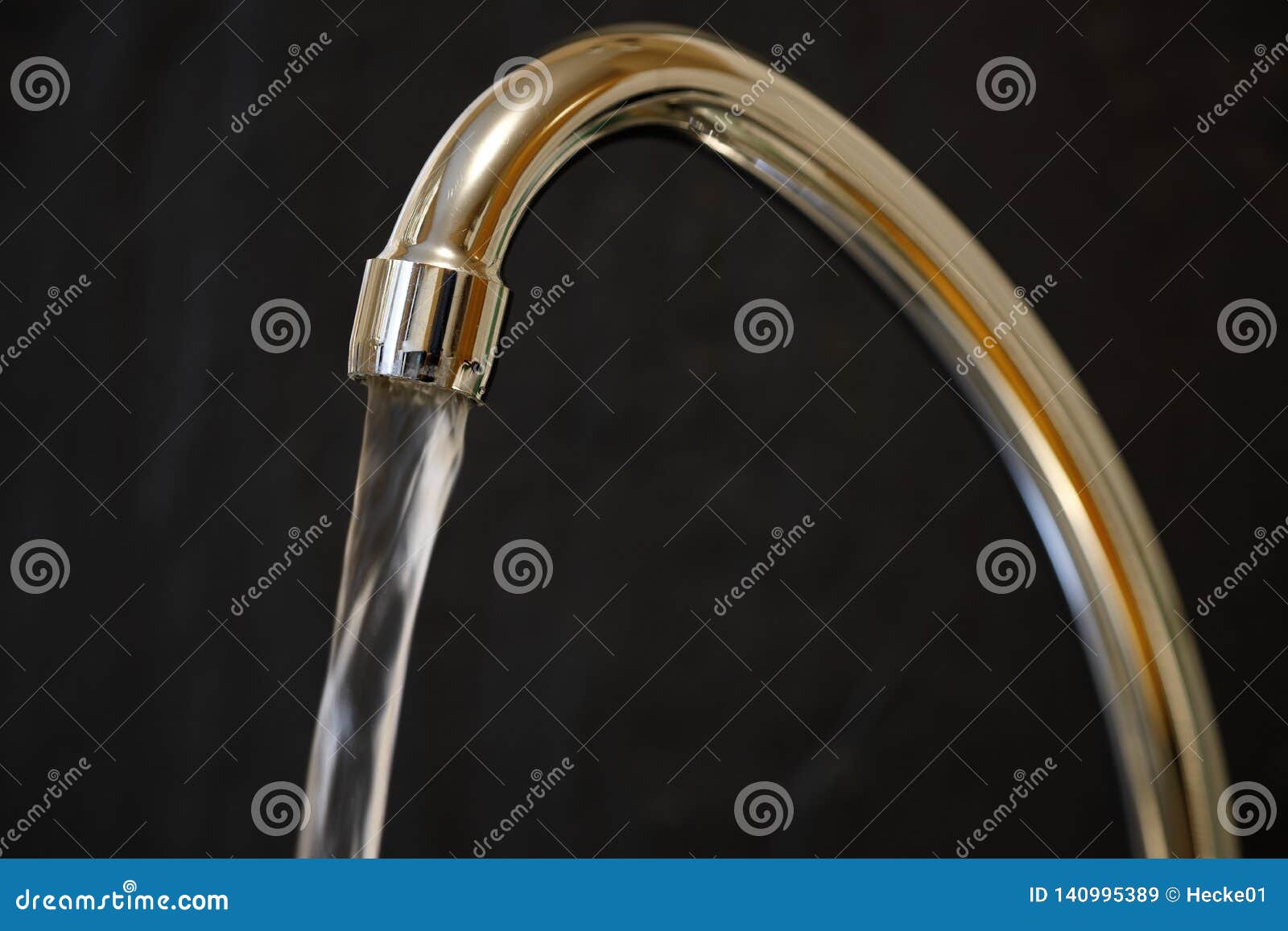 Faucet with running water stock image. Image of waste - 140995389