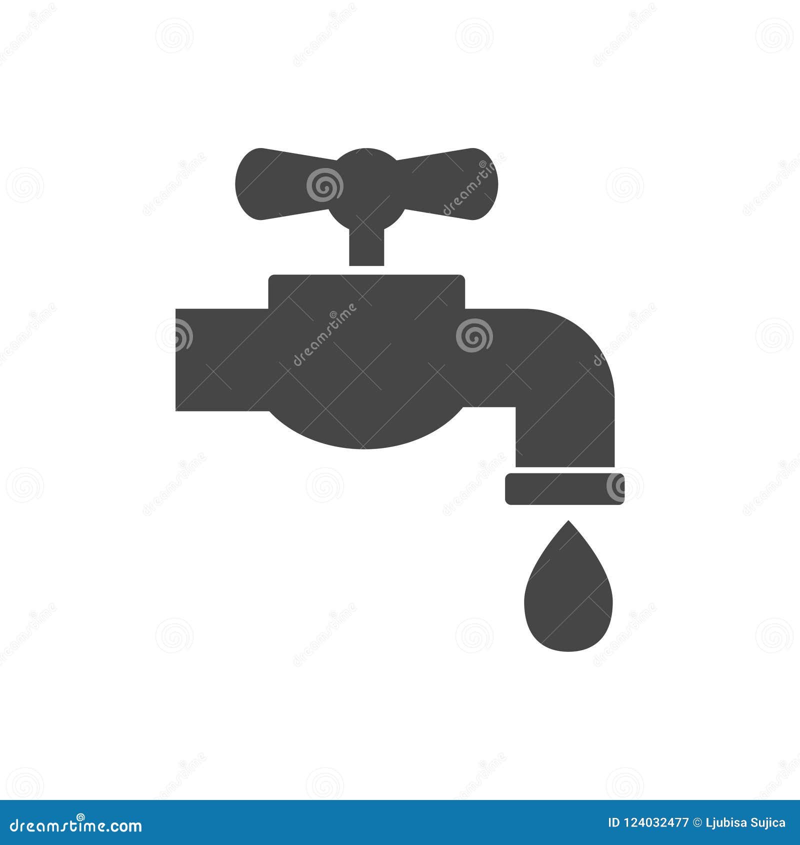 Faucet Vector Icon, Vector Tap Symbol Stock Vector - Illustration of ...