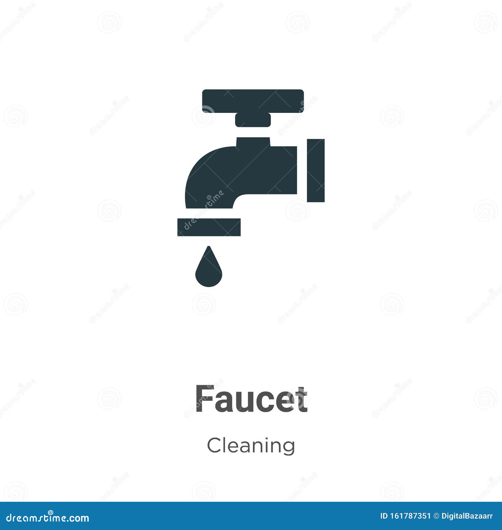 Faucet Vector Icon on White Background. Flat Vector Faucet Icon Symbol ...