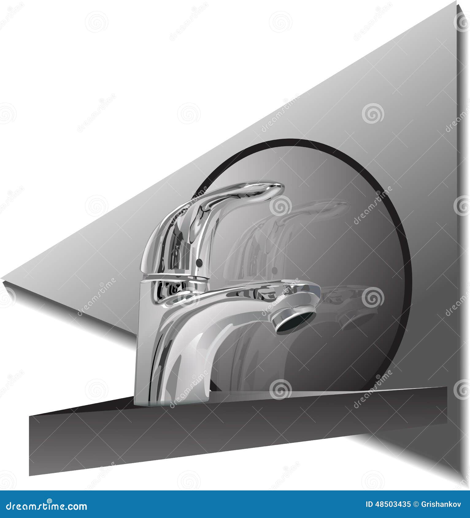 Faucet stock vector. Illustration of clean, pipe, element - 48503435