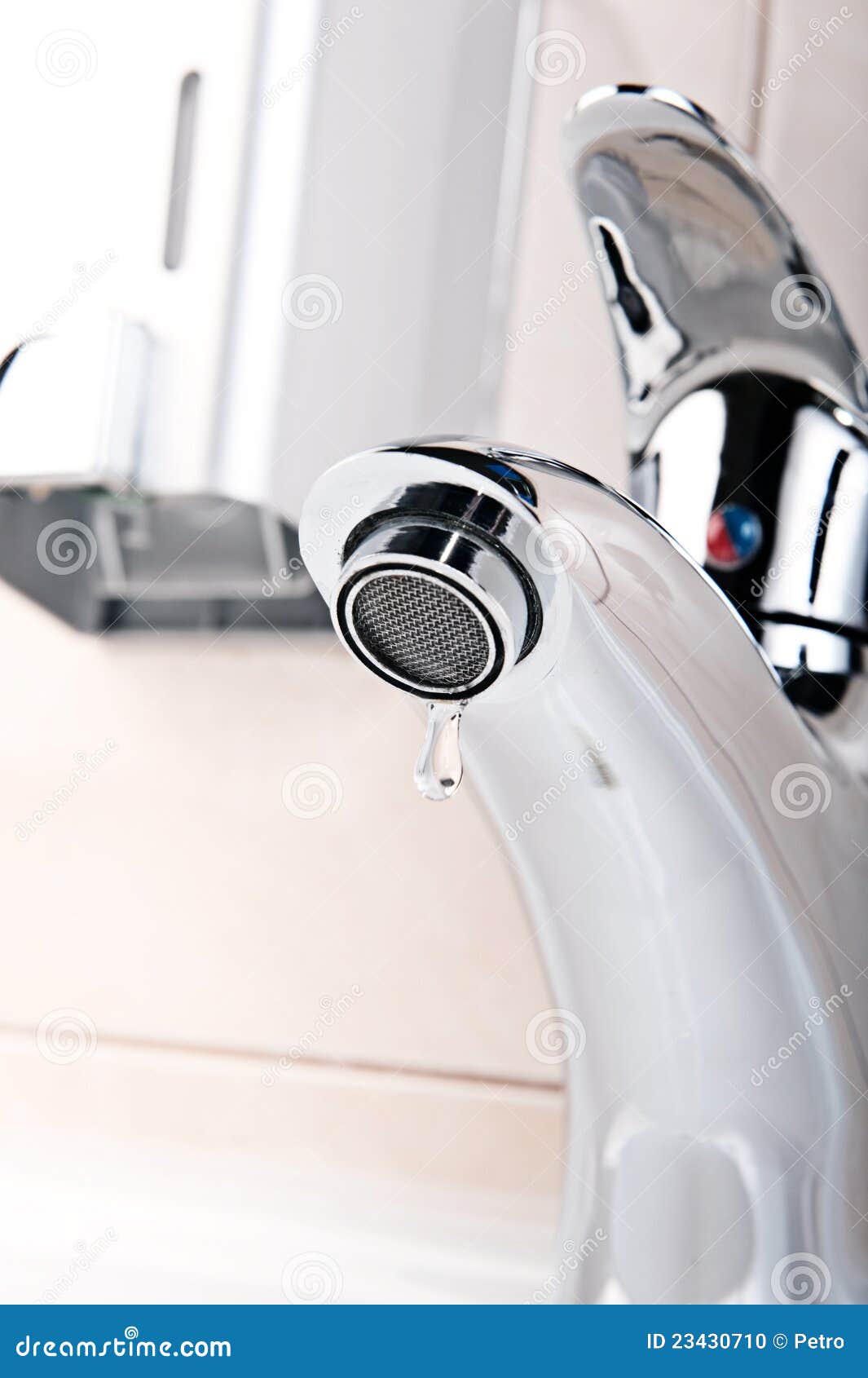 Faucet with water drop stock photo. Image of home, color - 23430710