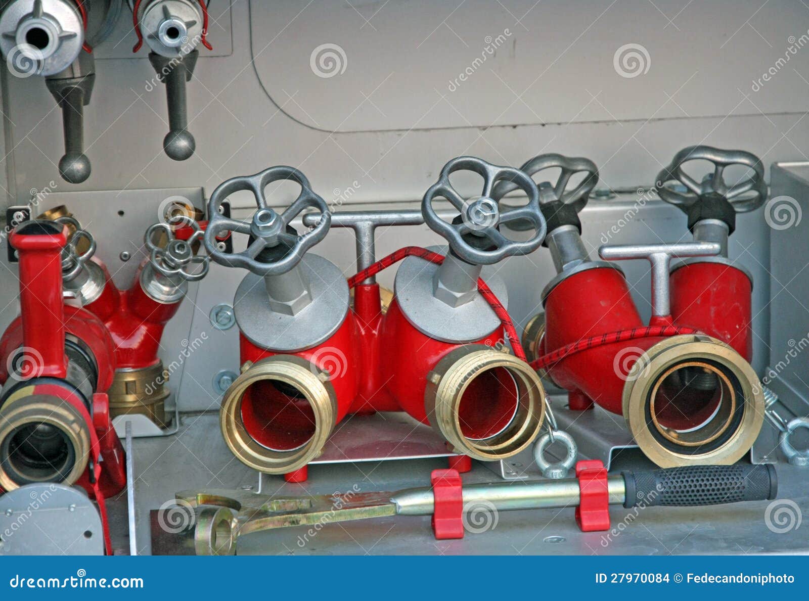 Faucets of Firefighters To Connect Pumps and Hoses Stock Photo - Image ...