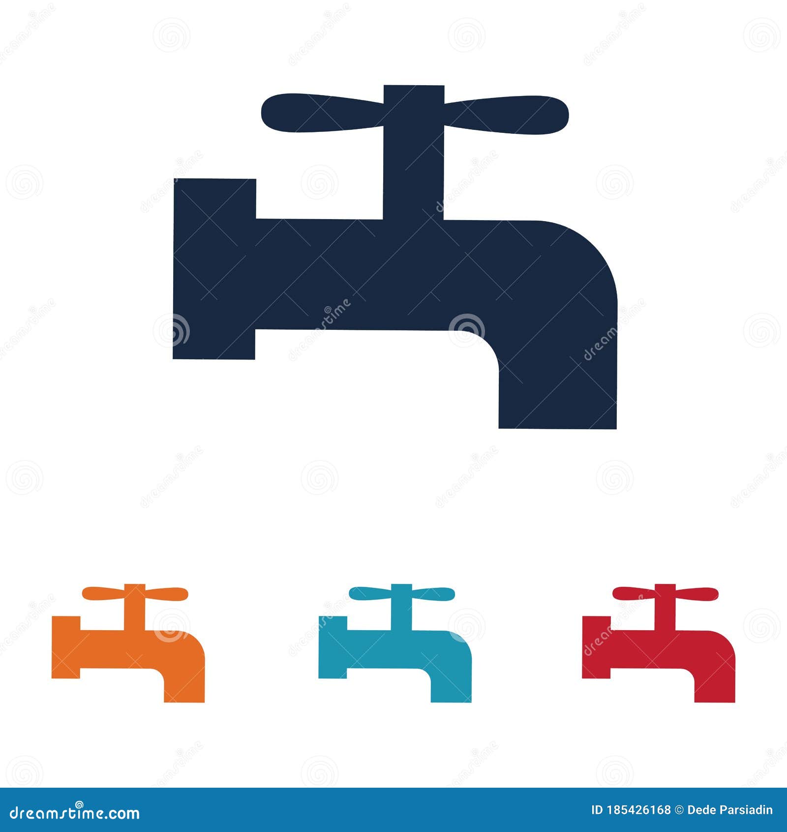 Faucets stock vector. Illustration of handyman, faucet - 185426168