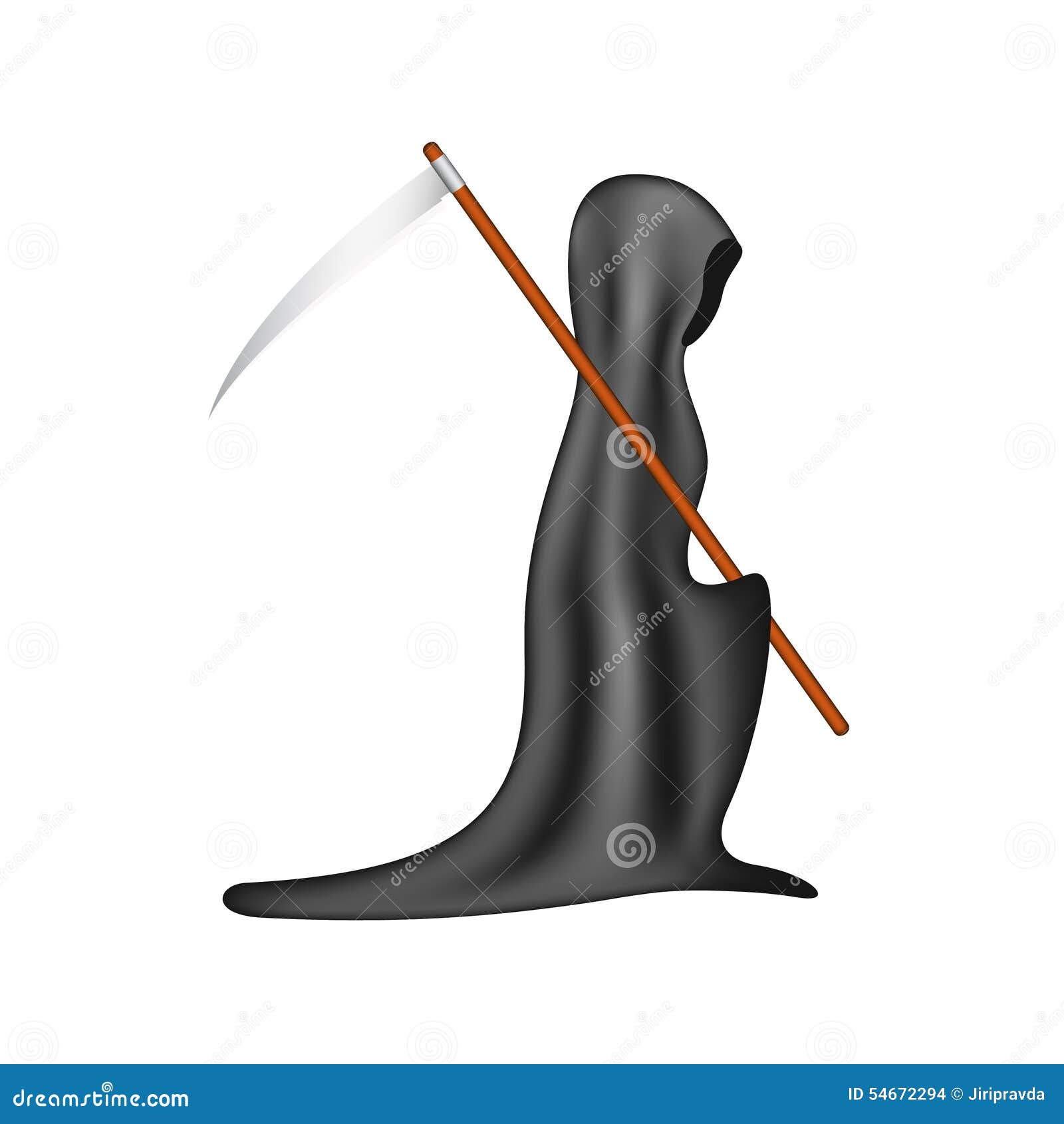 Faucheuse avec la faux illustration de vecteur. Illustration du robe ...