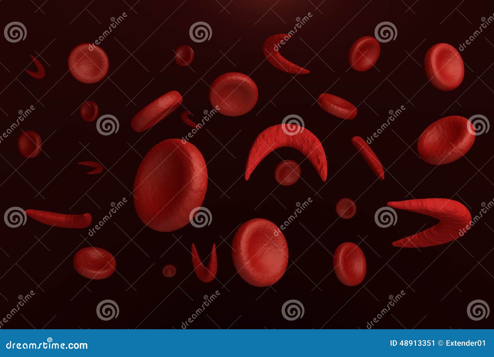 Faucille Et Globules Rouges Normales Illustration Stock - Illustration ...