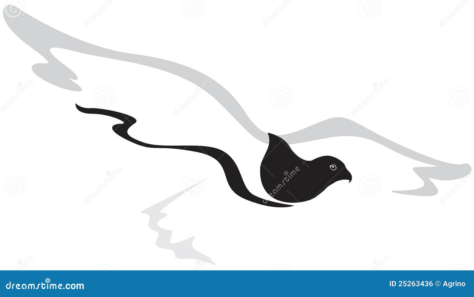 Faucon de vol illustration de vecteur. Illustration du dessins - 25263436