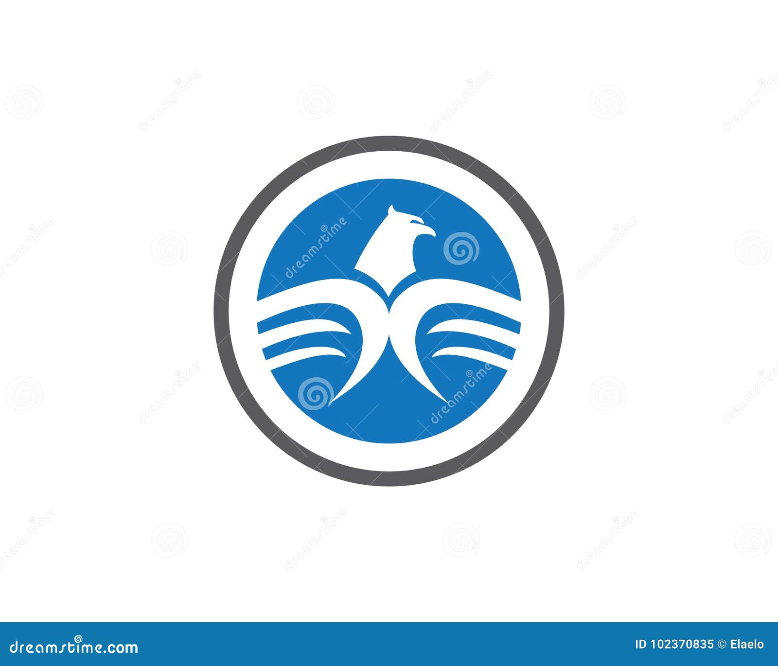 Faucon Eagle Bird Logo Template Illustration de Vecteur - Illustration ...