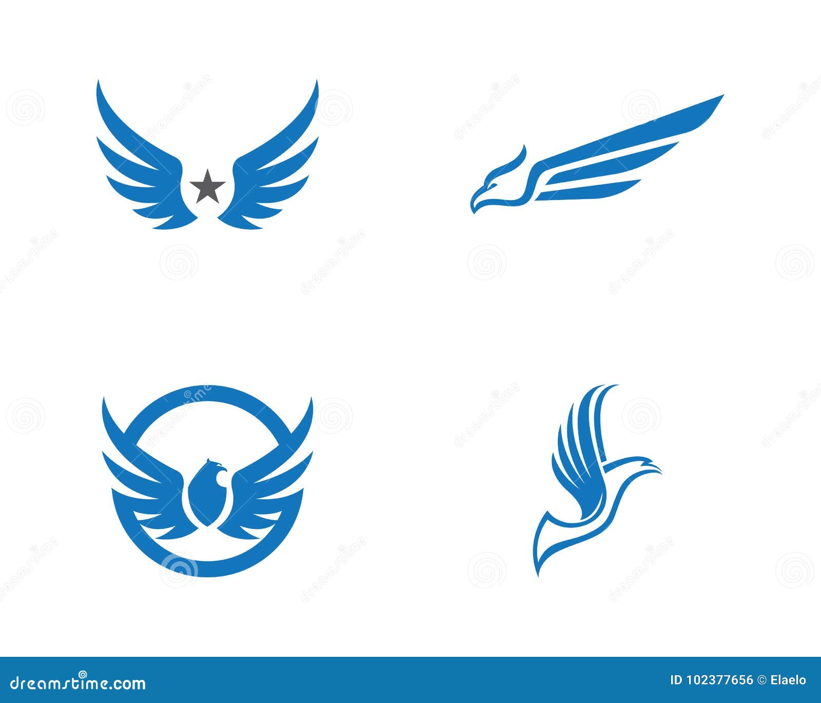 Faucon Eagle Bird Logo Template Illustration de Vecteur - Illustration ...
