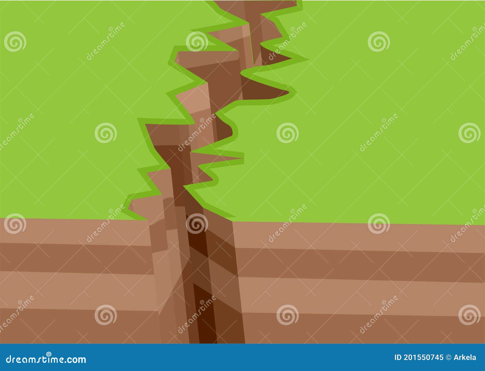 Fault on earth stock vector. Illustration of tectonic - 201550745