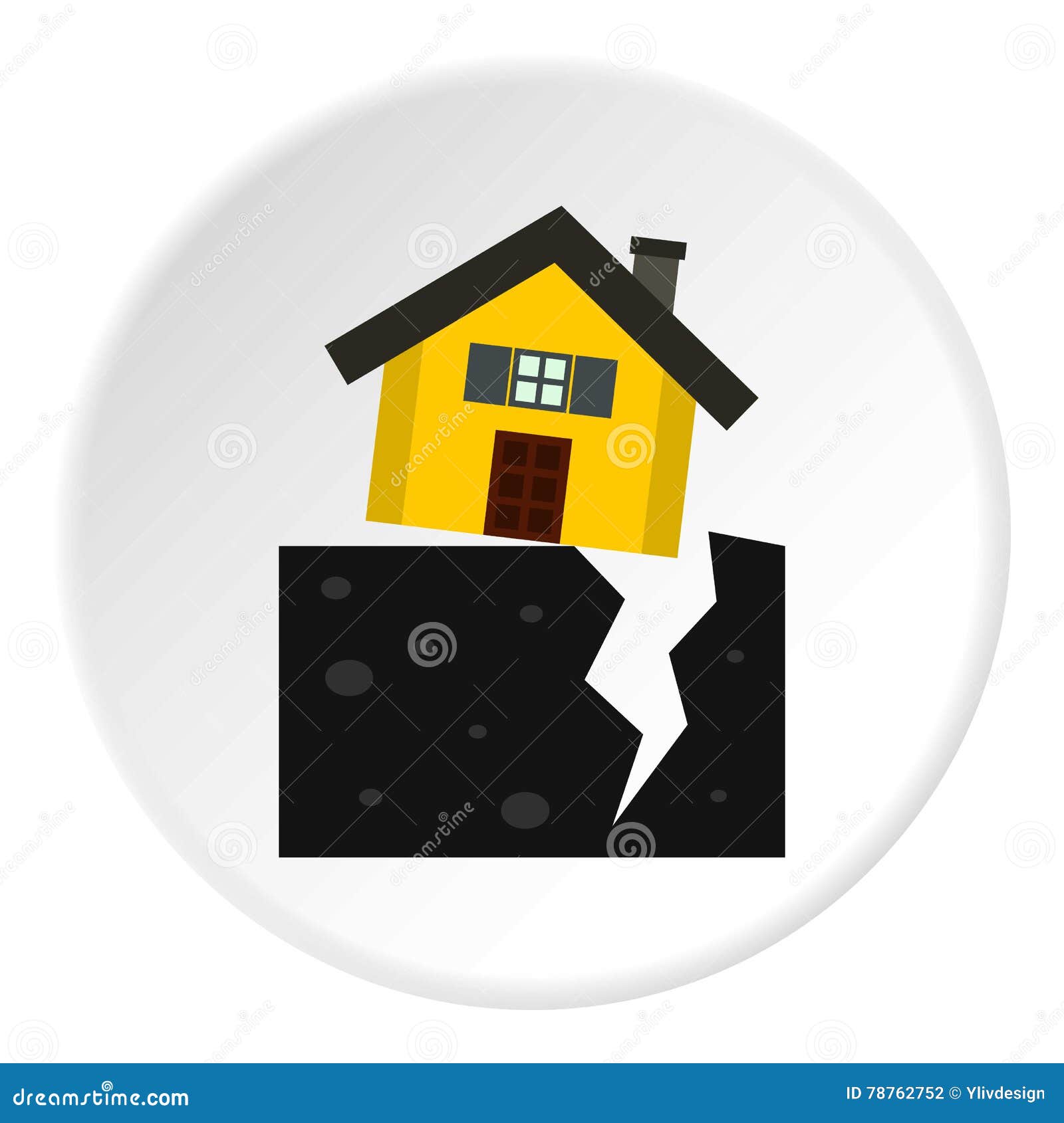 Fault of Earth Icon, Flat Style Stock Vector - Illustration of earth ...