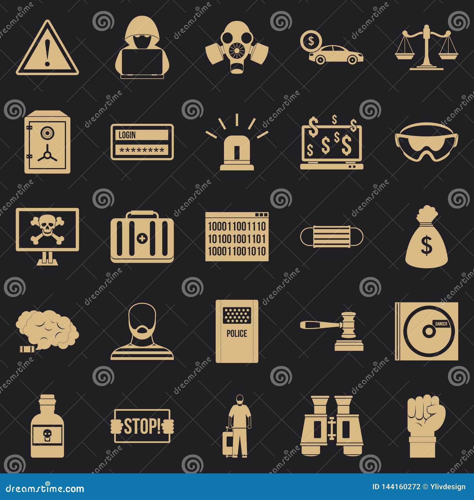 Fault Icons Set Simple Style Stock Vector Illustration Of Gaffe