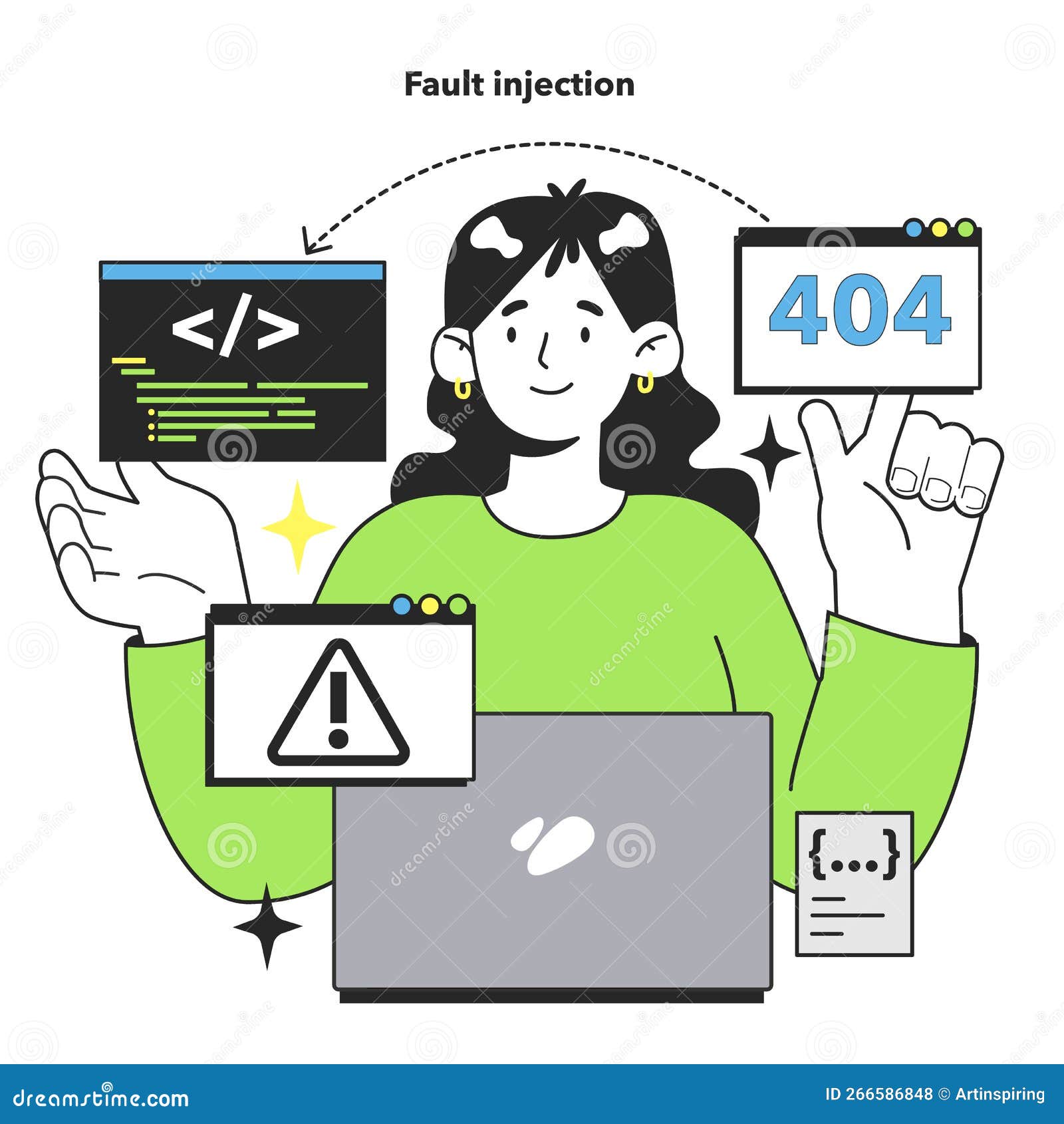 Fault Injection Software Testing Methodology Stock Vector Illustration Of Code Security