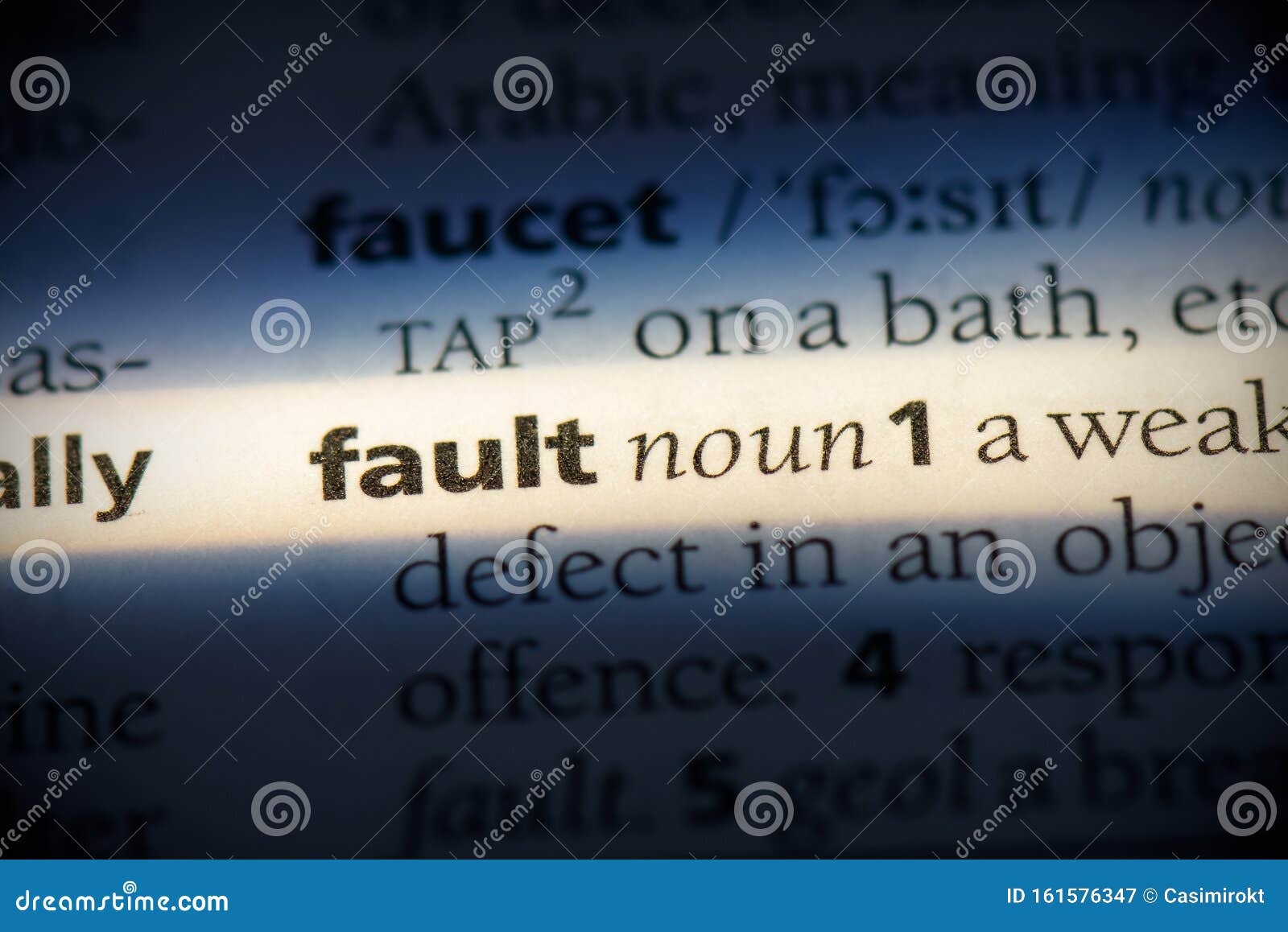 Fault stock image. Image of linguistic, meaning, idea - 161576347
