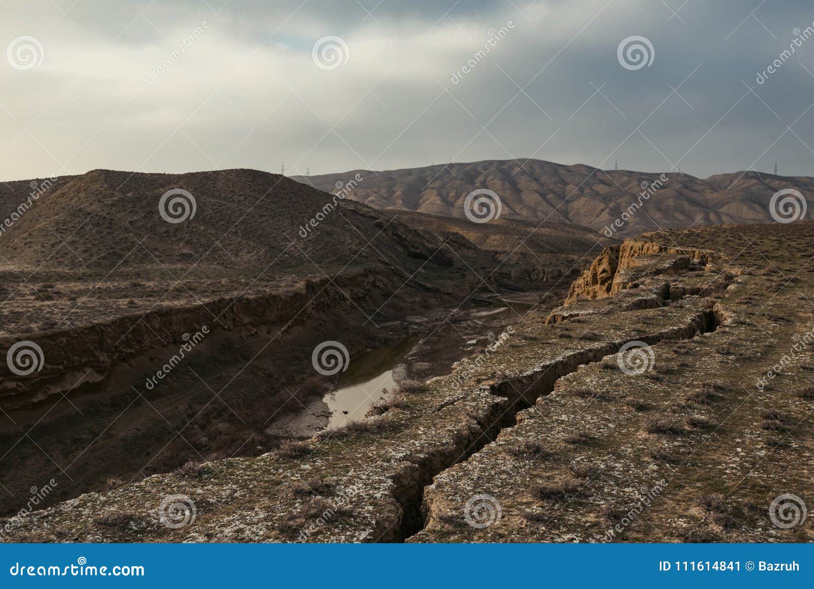 Faults of the Earth Crust, Consequence of the Earthquake Stock Image ...