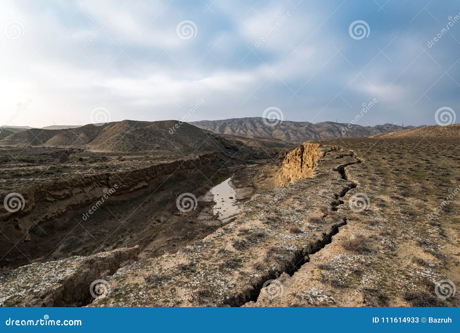 Faults of the Earth Crust, Consequence of the Earthquake Stock Image ...